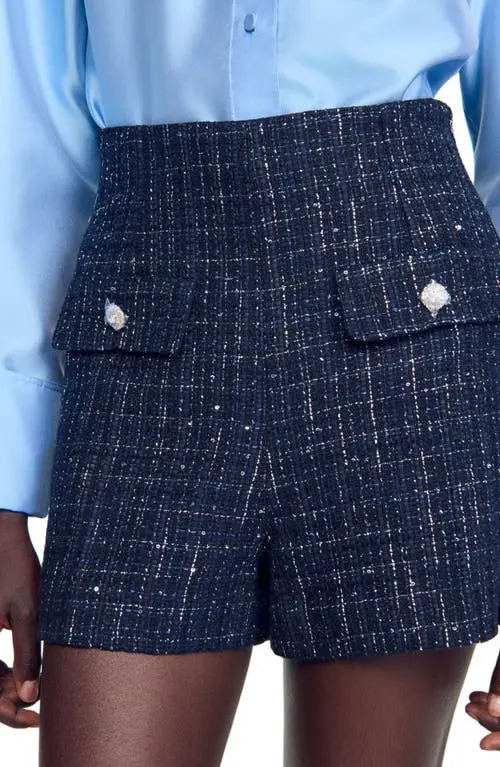 Sandro Decorative Tweed Shorts