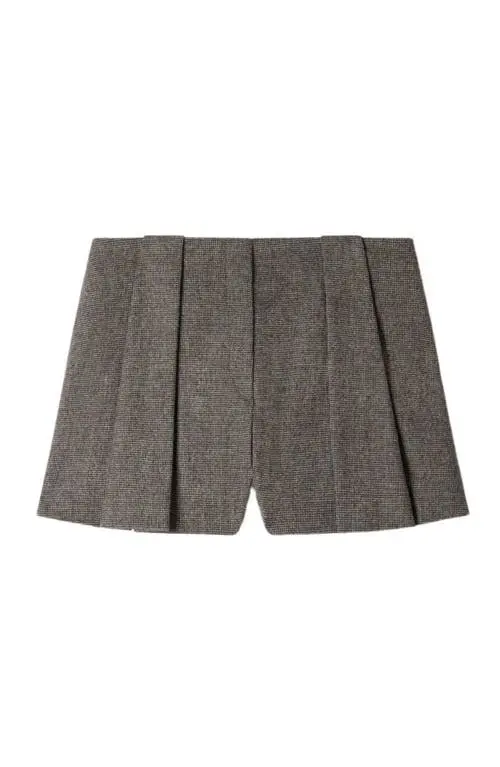 Sandro Houndstooth Wool Shorts