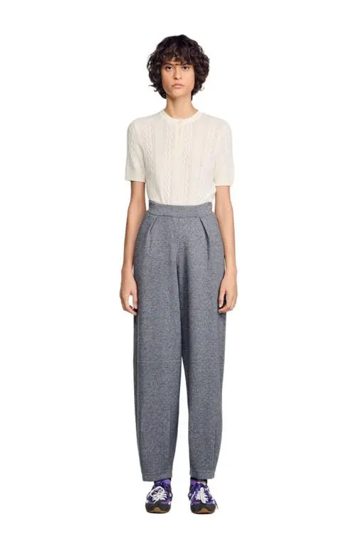 Sandro Rhinestone Barrel-leg Joggers