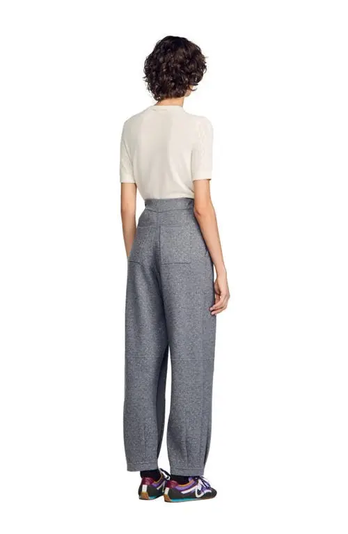 Sandro Rhinestone Barrel-leg Joggers