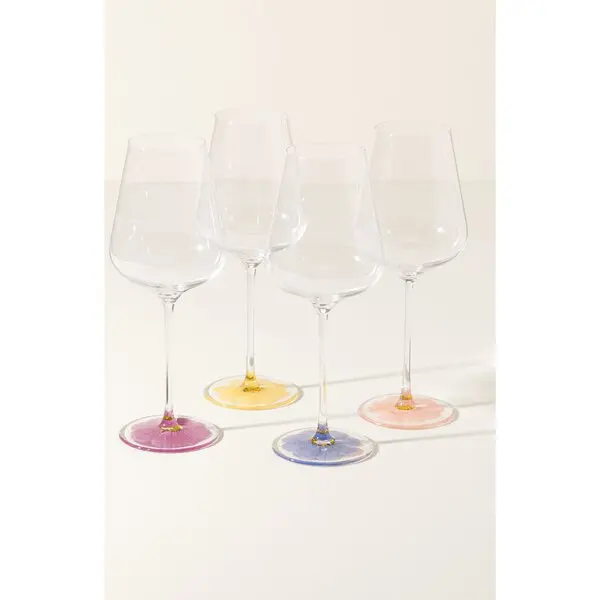 UNCOMMON GOODS Forever Flower Wine Glassesset Of 4 Widgeteer
