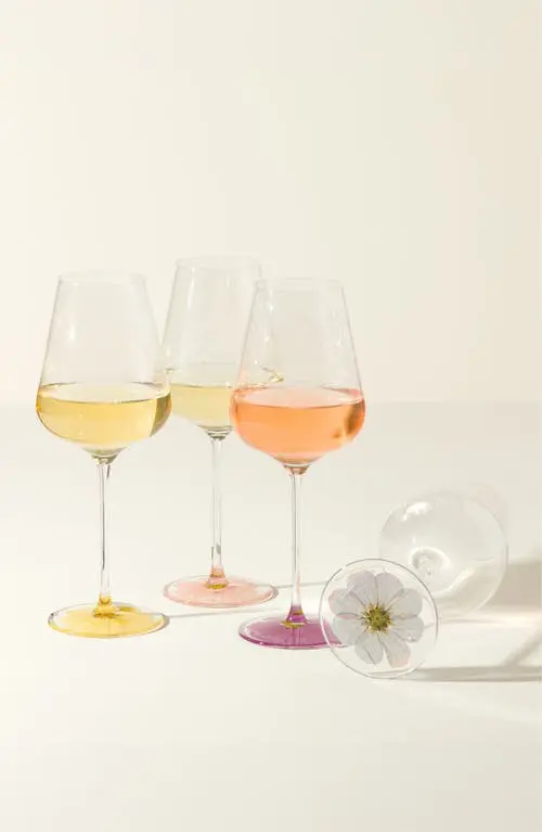 UNCOMMON GOODS Forever Flower Wine Glassesset Of 4 Widgeteer