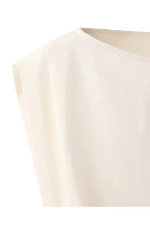 Mango Asymmetric Side Tie Sleeveless Top