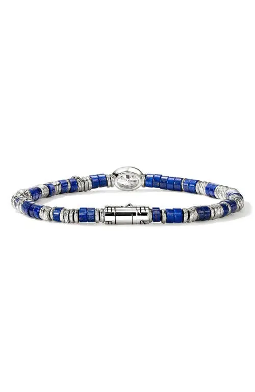 John Hardy Lovestruck Lapis Lazuli & Lab Grown Diamond Heishi Bracelet
