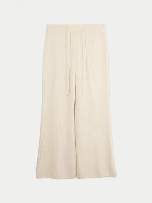Gobi Cashmere Natural Color Cashmere Flare Pants