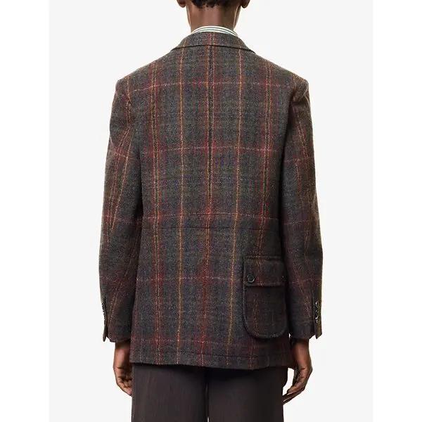 Paul Smith Checked Single-breasted Wool Jacket