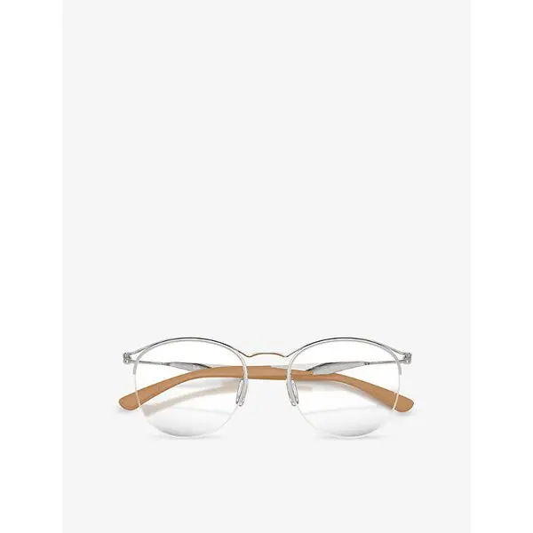 Ray-ban Rx7553 Round-frame Metal Optical Glasses