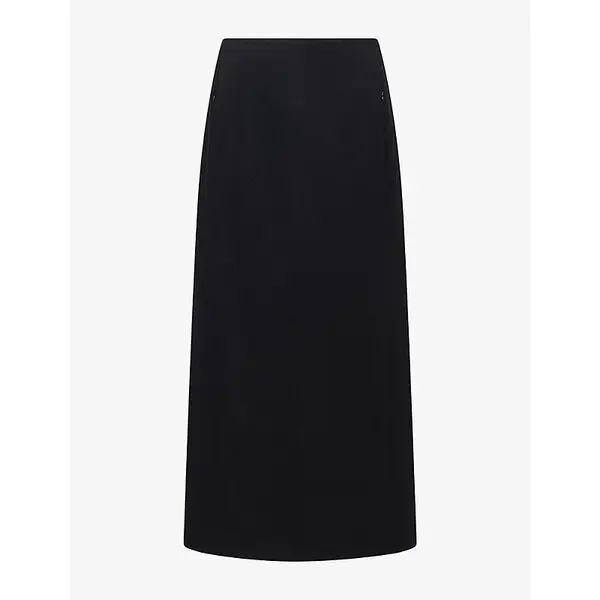 Alaïa High-rise Velvet Maxi Skirt - Noir