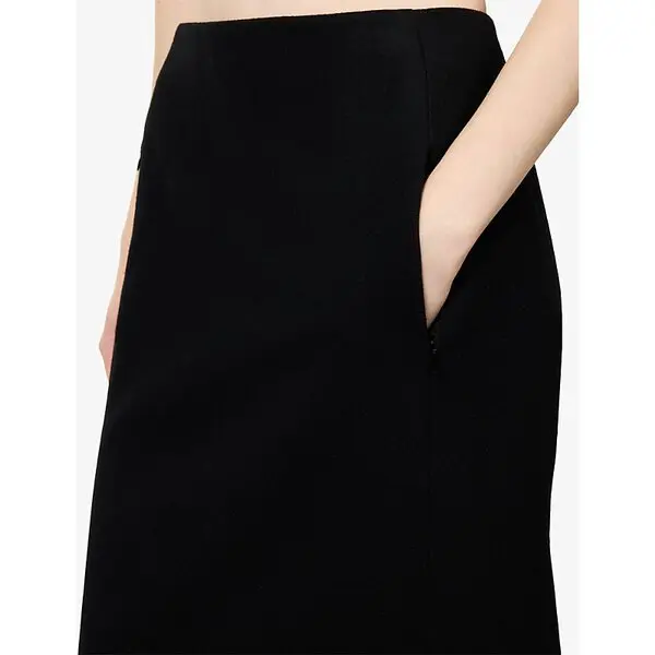 Alaïa High-rise Velvet Maxi Skirt