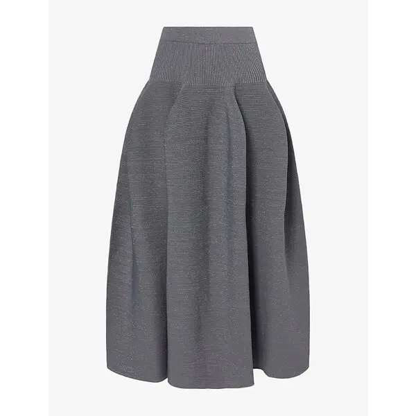 CFCL Pottery Glitter Knit Midi Skirt - Black-multi