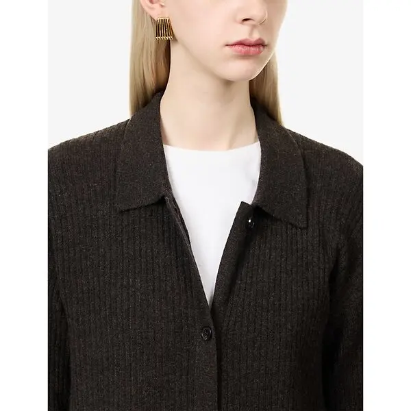 Le Kasha Ribbed Long Cashmere Knit Cardigan