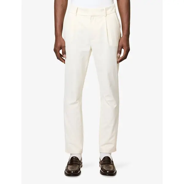 NOBL Grayson Tapered-leg Stretch-cotton Chino Trousers - Stone