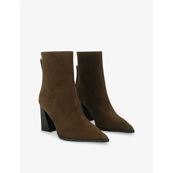 Kurt Geiger Lilly Suede Heeled Ankle Boots