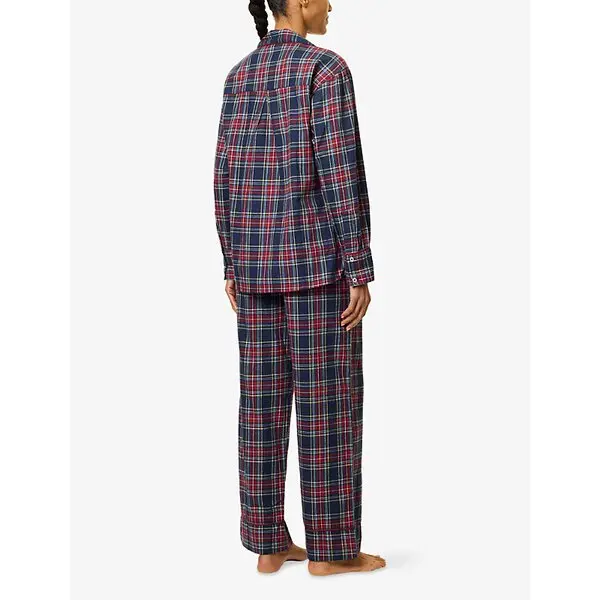 DAMSON MADDER Antonella Check Cotton-flannel Pyjama Set