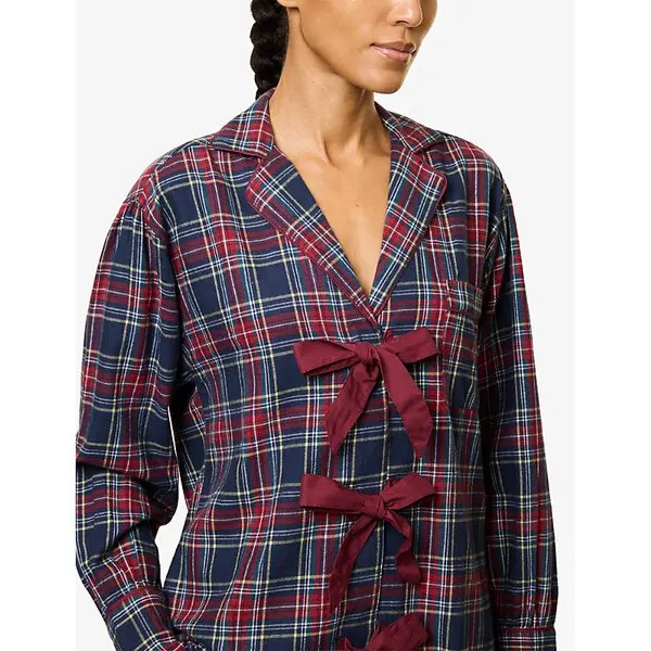 DAMSON MADDER Antonella Check Cotton-flannel Pyjama Set