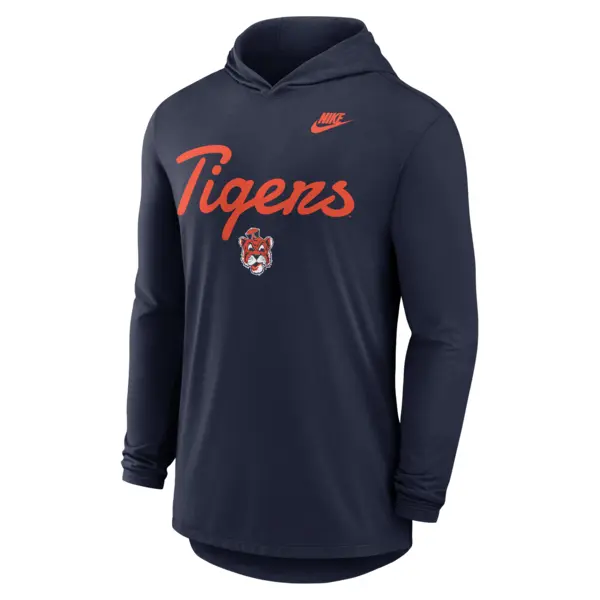 Nike Auburn Legacy Dri-fit College Long-sleeve Hooded Top - Blue