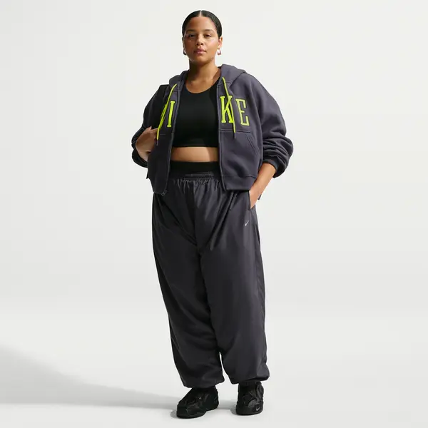 Nike Studio Fleece Medium Weight Oversized Full-zip Cropped Hoodie