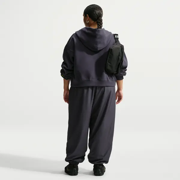 Nike Studio Fleece Medium Weight Oversized Full-zip Cropped Hoodie