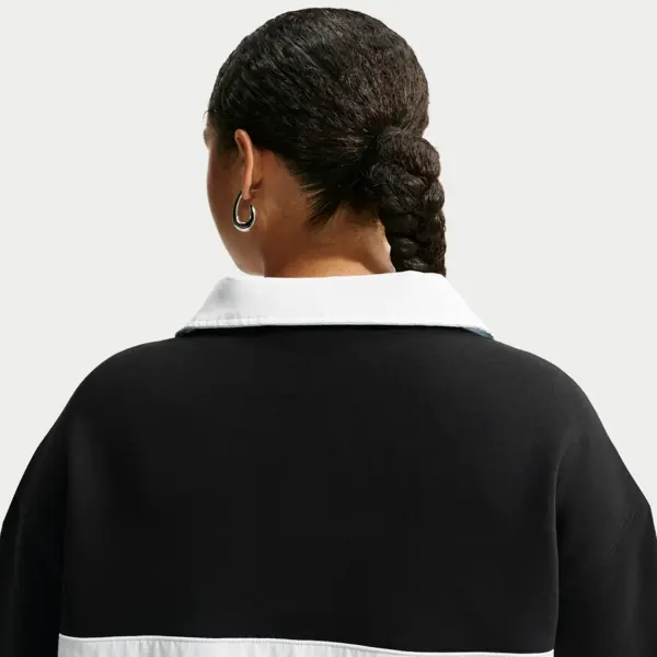 Nike Studio Fleece Medium Weight Oversized Rugby Sweatshirt