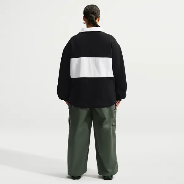 Nike Studio Fleece Medium Weight Oversized Rugby Sweatshirt