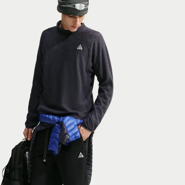 Nike Wolf Lichen Crew-neck Top - Grey