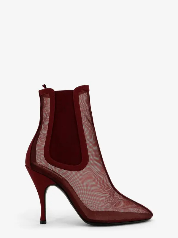 Alaïa Mesh Chelsea Boots - Red