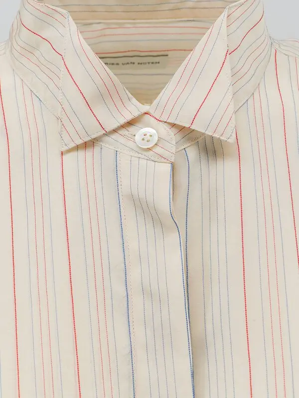 Dries Van Noten Viscose Blend Shirt With Striped Pattern