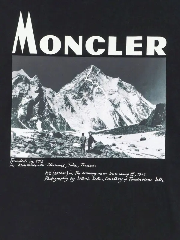 Moncler Cotton Jersey Tshirt With Print