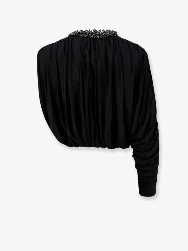 SELF-PORTRAIT Jerset Top With Asymmetric Sleeves
