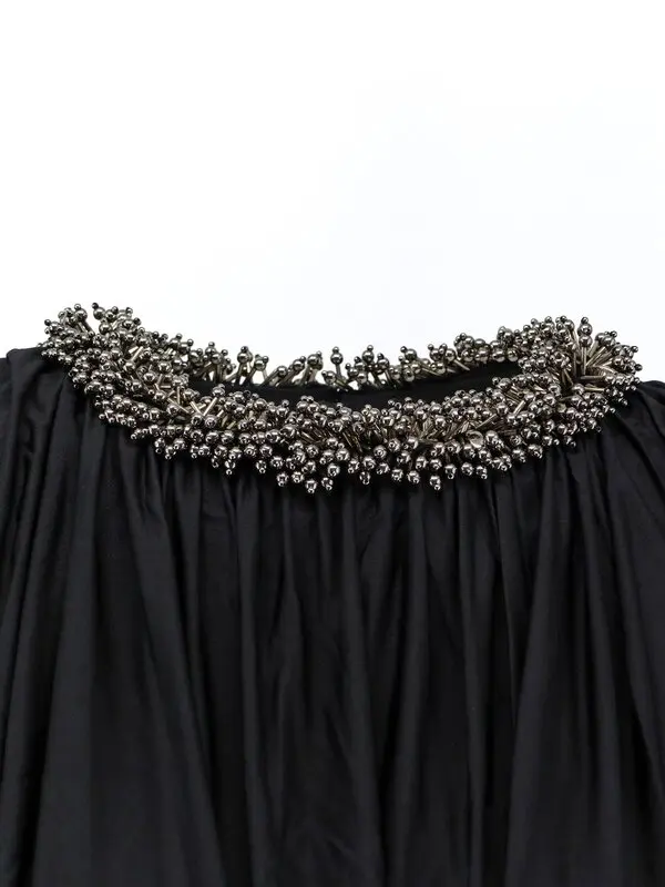 SELF-PORTRAIT Jerset Top With Asymmetric Sleeves