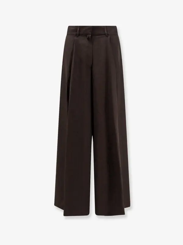 Dries Van Noten Viscose Trousers - Brown