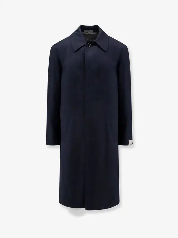 Corneliani Edge Virgin Wool Coat - Blue