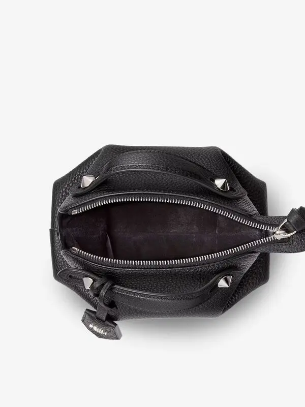 Fendi Boston Leather Handbag - Black