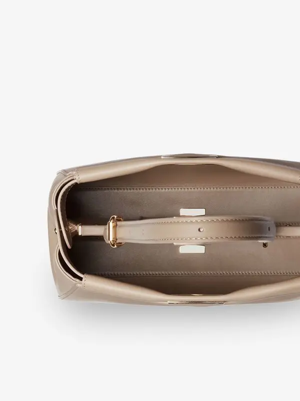 Fendi My Peekanno Small Leather Shoulder Bag - Beige