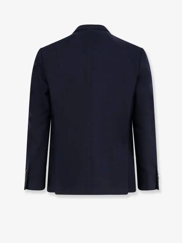 LARDINI Cashmere Blazer With Iconic Metal Pin