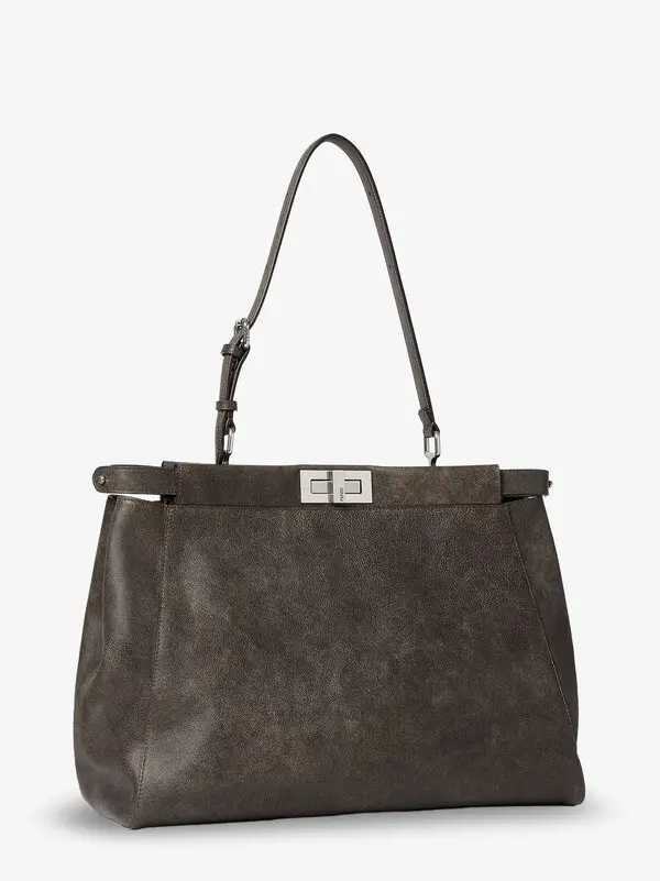 Fendi My Peekaboo Large Leather Shoulder Bag With Vintage Effect