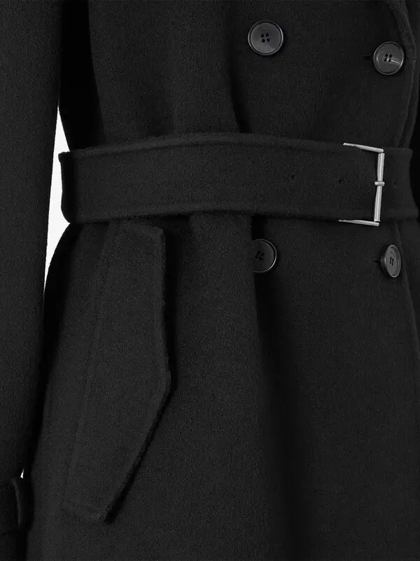 Fendi Ff Zucca Virgin Wool Midi Coat