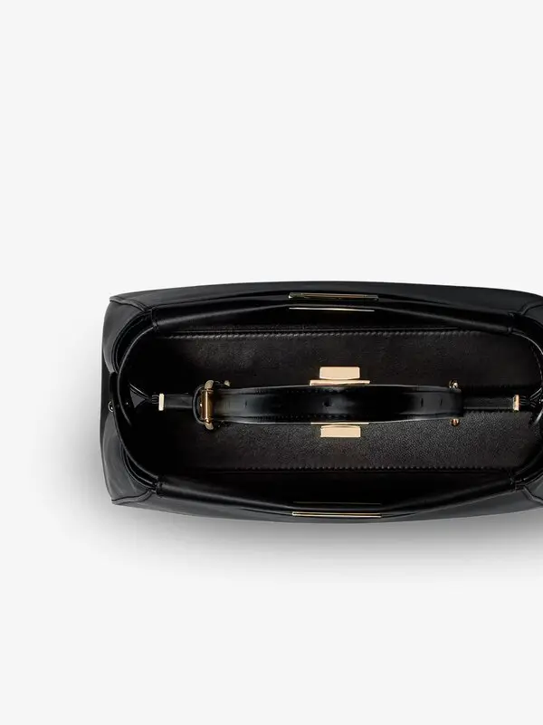 Fendi My Peekaboo Small Leather Shoulder Bag - Black