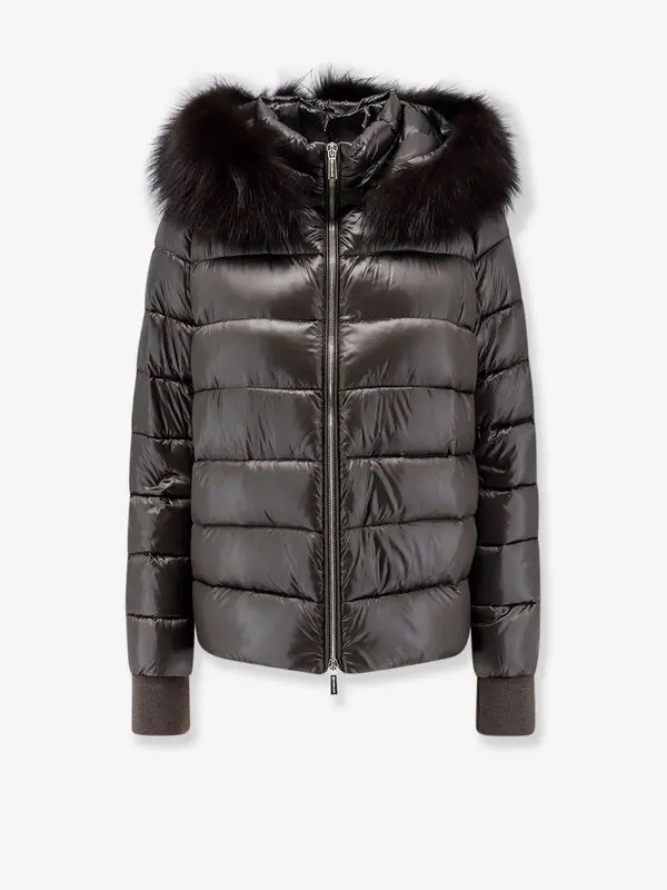 MOORER Pegaso A Removable Wool And Cashmere Blend Down Jacket - Brown