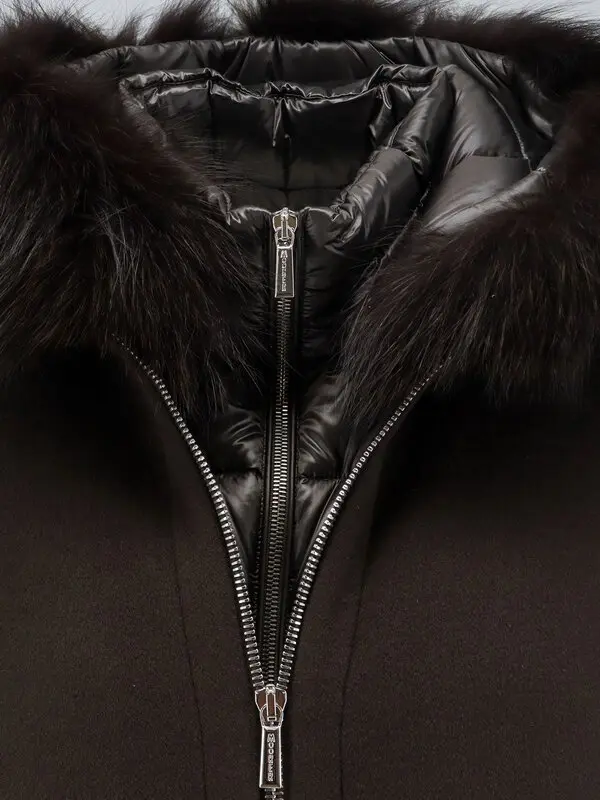 MOORER Pegaso A Removable Wool And Cashmere Blend Down Jacket - Brown