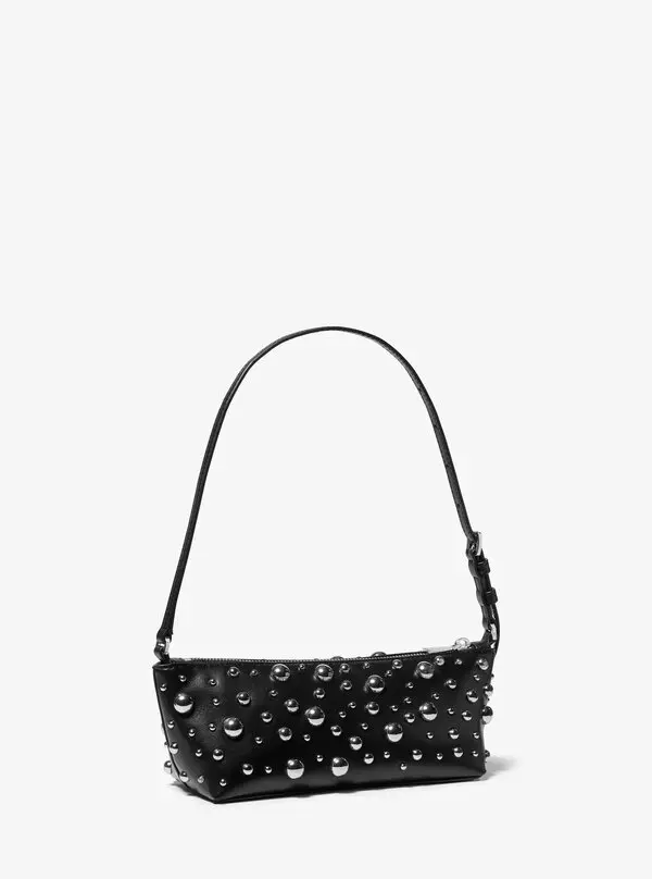 Michael Kors Laila Small Studded Satin Pochette In By