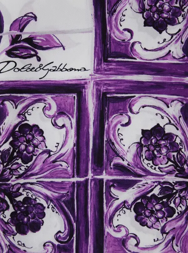 Dolce & Gabbana Dolce Gabbana Majolica Printed Finished Edge Scarf