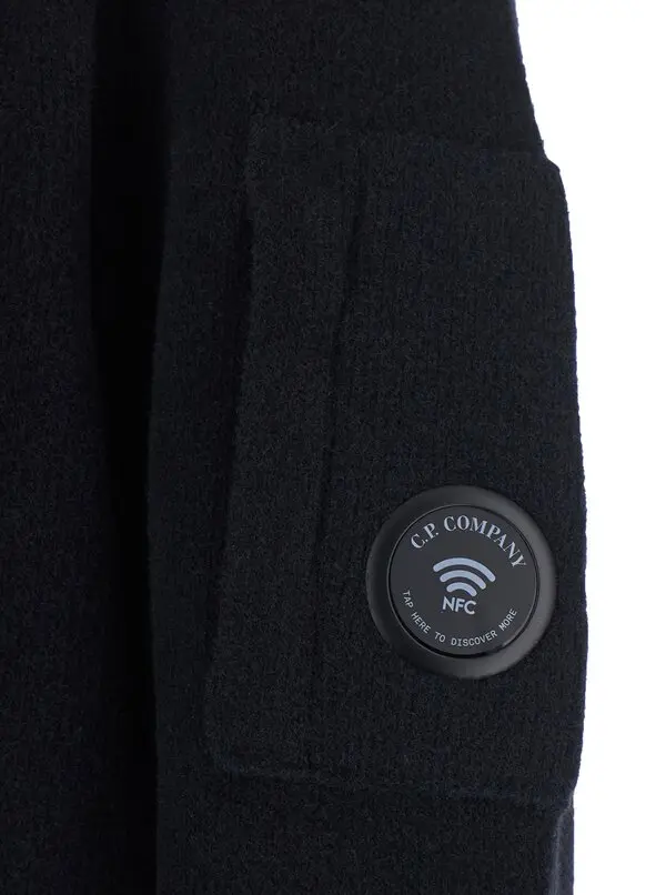C.P. COMPANY Fleece Knit Half Zip Sweater