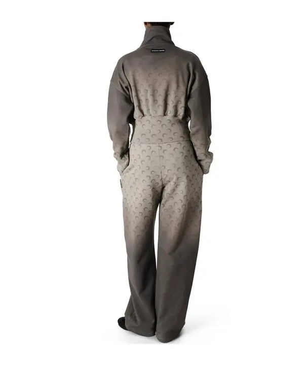 MARINE SERRE High-neck Long-sleeve Slim-fit Sweatshirt
