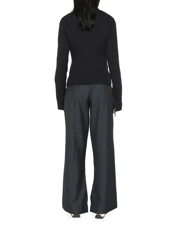 GANNI Ribbed Merino Wool Turtleneck