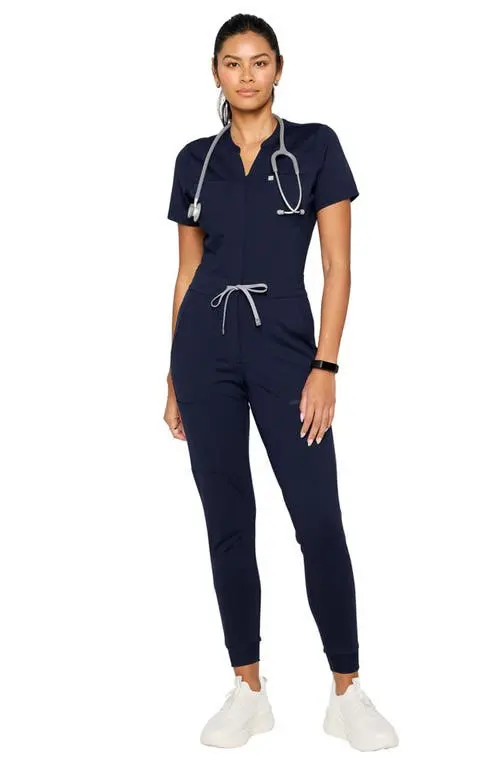 FABLETICS Ponteflex Empower Scrub Jumpsuit - Navy