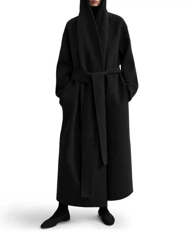 TOTEME Long Wool Coat With Hood