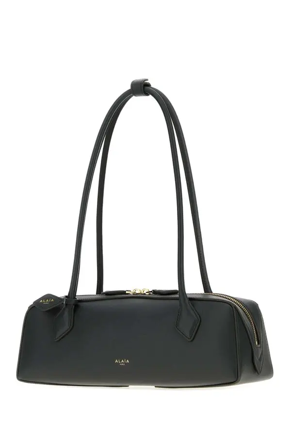 Alaïa Graphite Leather Medium Teckel Shoulder Bag - Gray