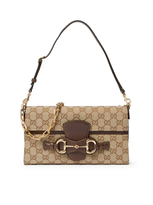 Gucci Narrow Horsebit Shoulder Bag Medium Size - Multicolor