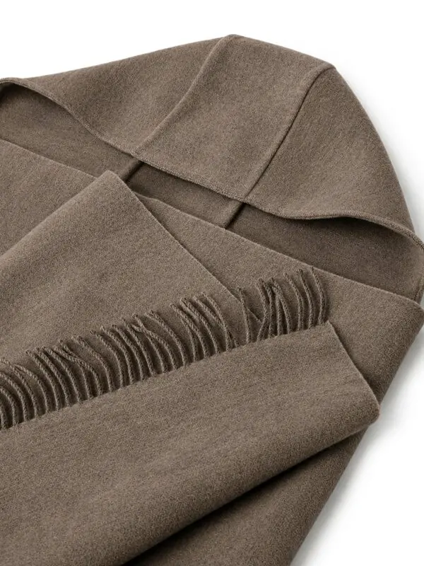 Brunello Cucinelli Wool And Cashmere Knit Scarf With Hood